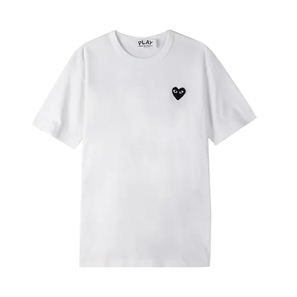 Play Comme Des Garcon Heart Logo Short-sleeve T-shirt - White