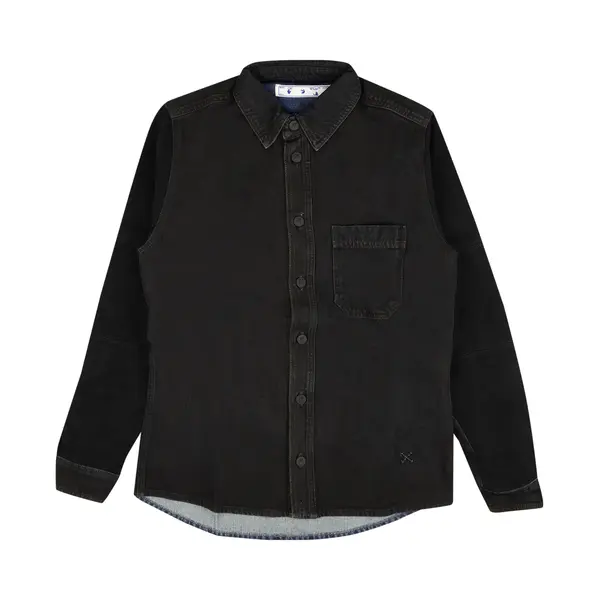 Off-White Logo Denim Jacket - Black
