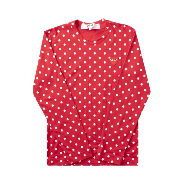 Play Comme Des Garcon Polka Dot Long-sleeve T-shirt - Red