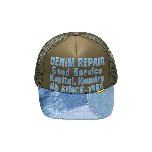 Kapital Denim-reconstruct Trucker Cap - Green