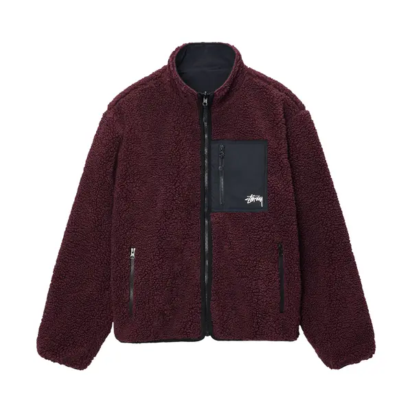 StÜssy Sherpa Reversible Jacket - Red