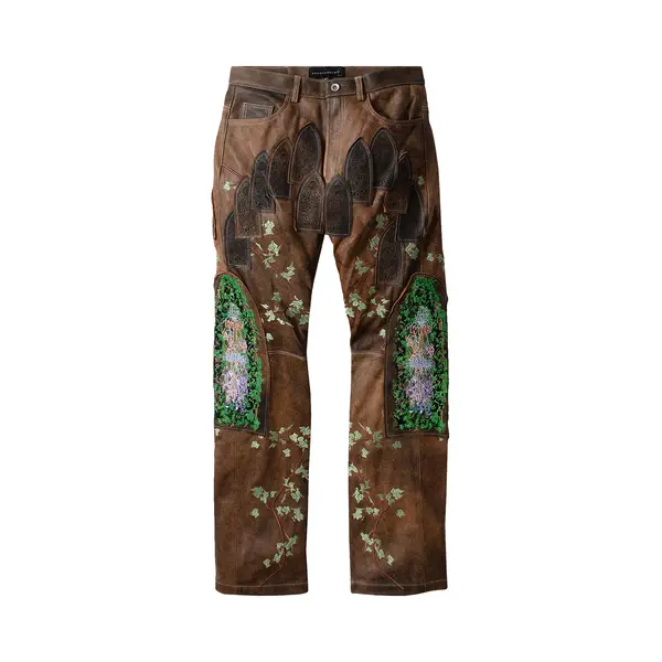 WHO DECIDES WAR Garden Glass Patched Pant - Brown