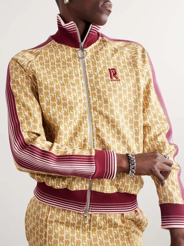 Rabanne Striped Embroidered Jacquard-knit Track Jacket