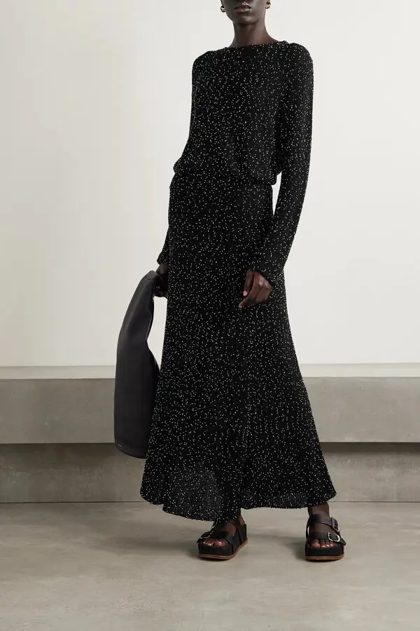 Gabriela Hearst Floris Bead-embellished Maxi Skirt