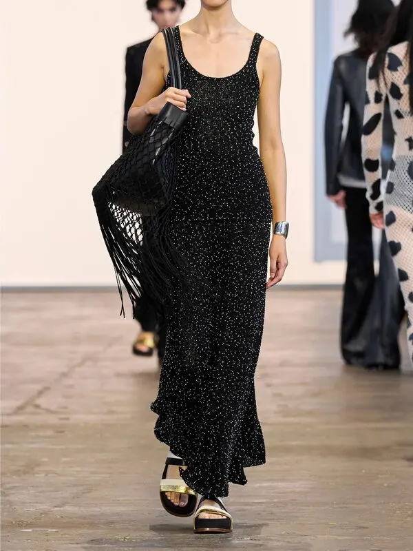 Gabriela Hearst Floris Bead-embellished Maxi Skirt