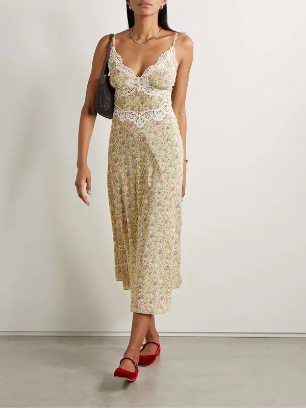 venus vintage floral midi dress Venus Vintage Floral Midi Dress