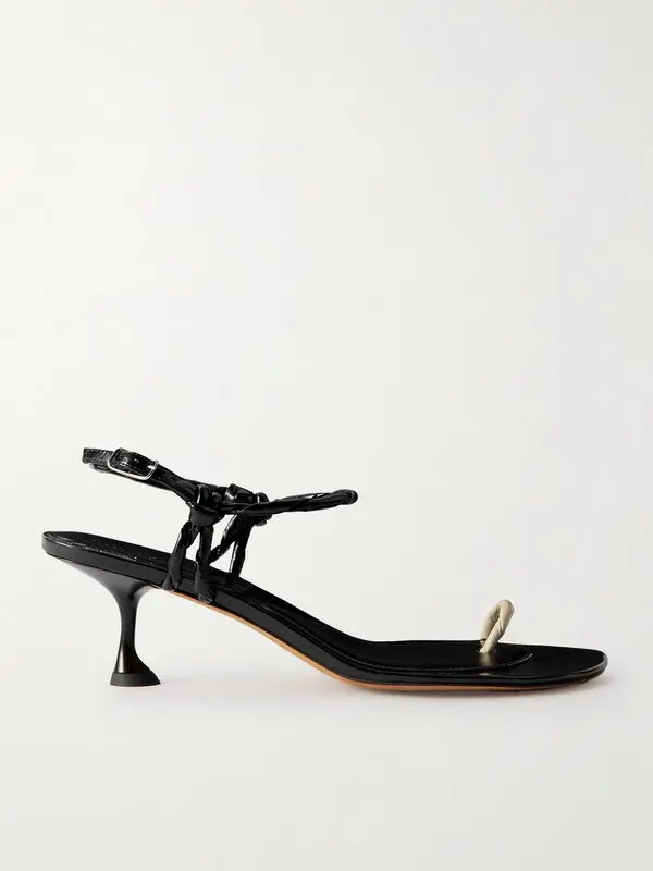 Proenza Schouler Twisted Glossed-leather Sandals