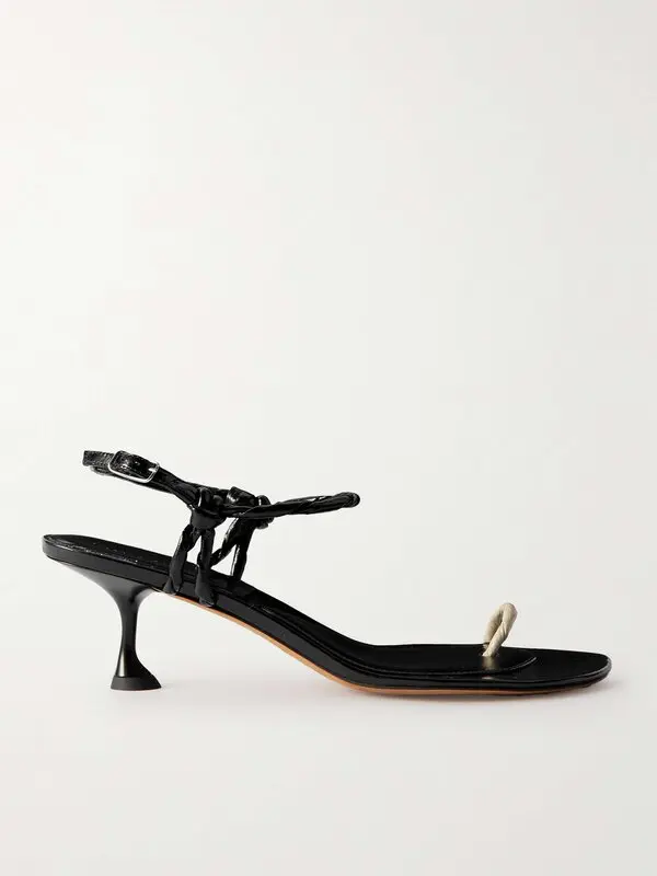 Proenza Schouler Twisted Glossed-leather Sandals