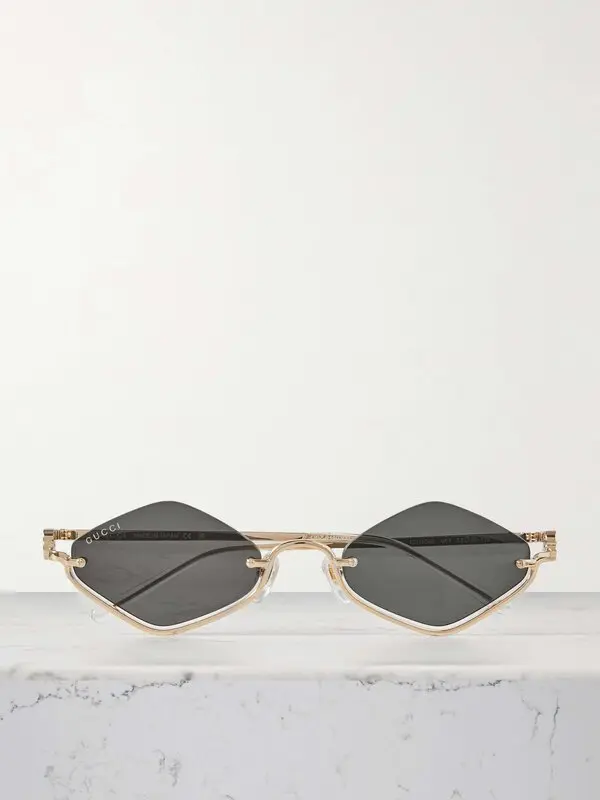 Gucci Tone Hexagon Sunglasses