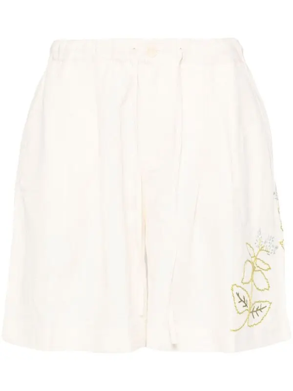 STORY MFG. Bridge Floral-embroidered Shorts