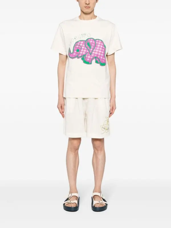 STORY MFG. Bridge Floral-embroidered Shorts