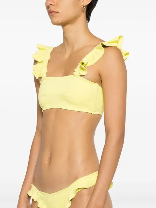 CLUBE BOSSA Zarbo Ruffle-detail Bikini Top - Yellow