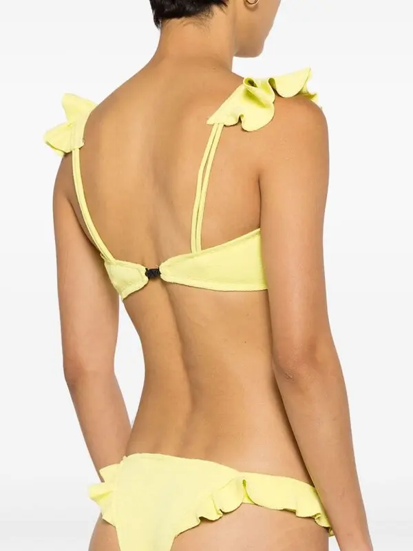 CLUBE BOSSA Zarbo Ruffle-detail Bikini Top - Yellow