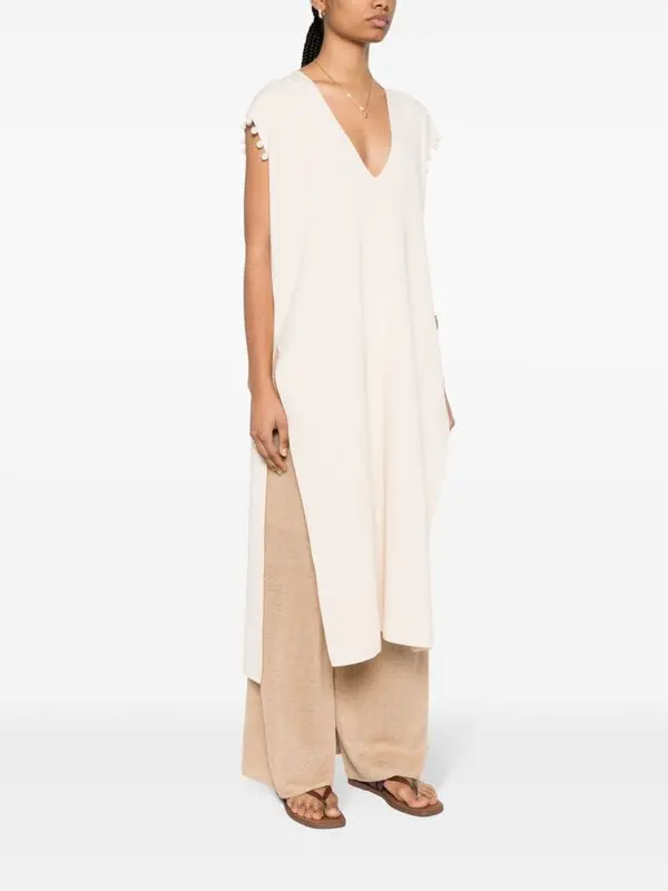 Max Mara Crochet-trim Cotton Midi Dress
