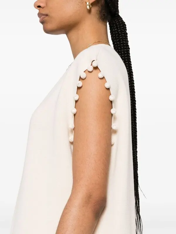 Max Mara Crochet-trim Cotton Midi Dress