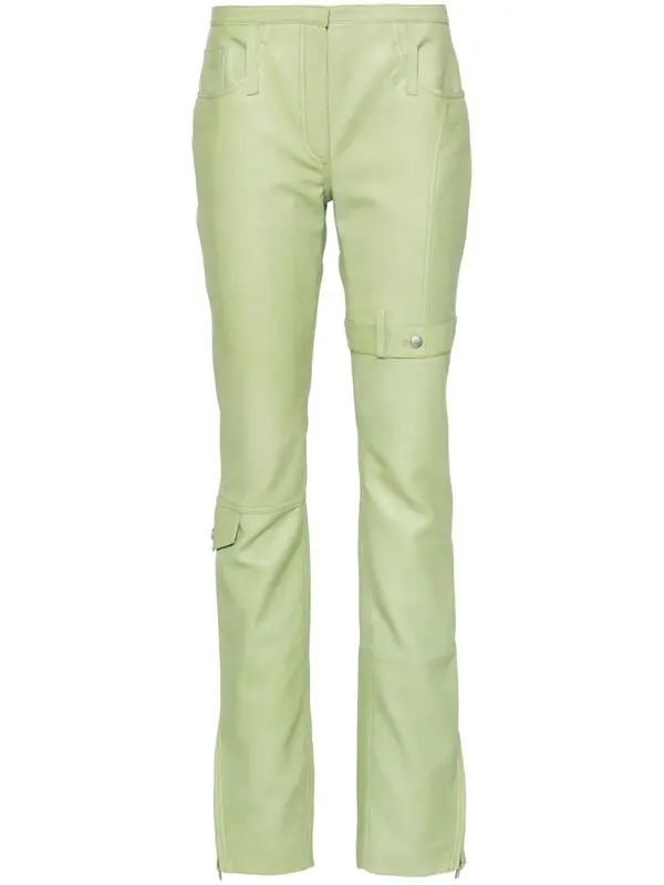 Acne Studios Logo-patch Leather Trousers
