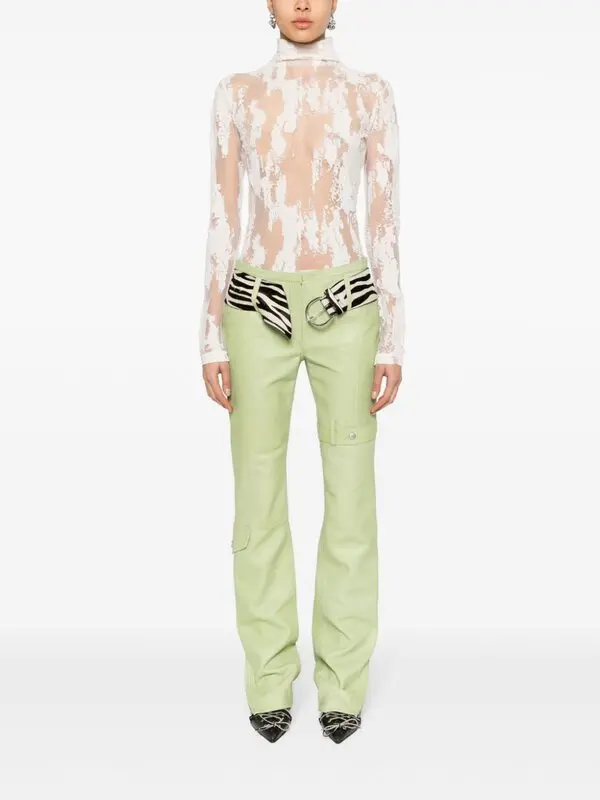 Acne Studios Logo-patch Leather Trousers