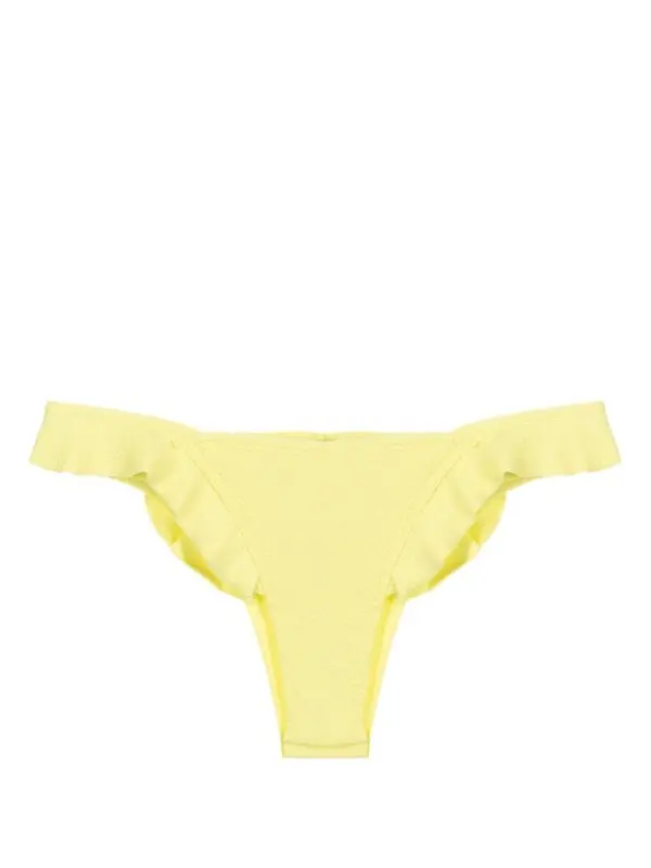 CLUBE BOSSA Winni Ruffle-detail Bikini Bottoms - Yellow