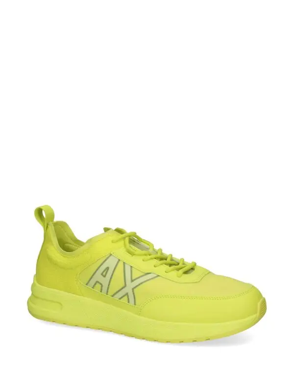 Armani Exchange Logo-print Panelled Sneakers - Yellow