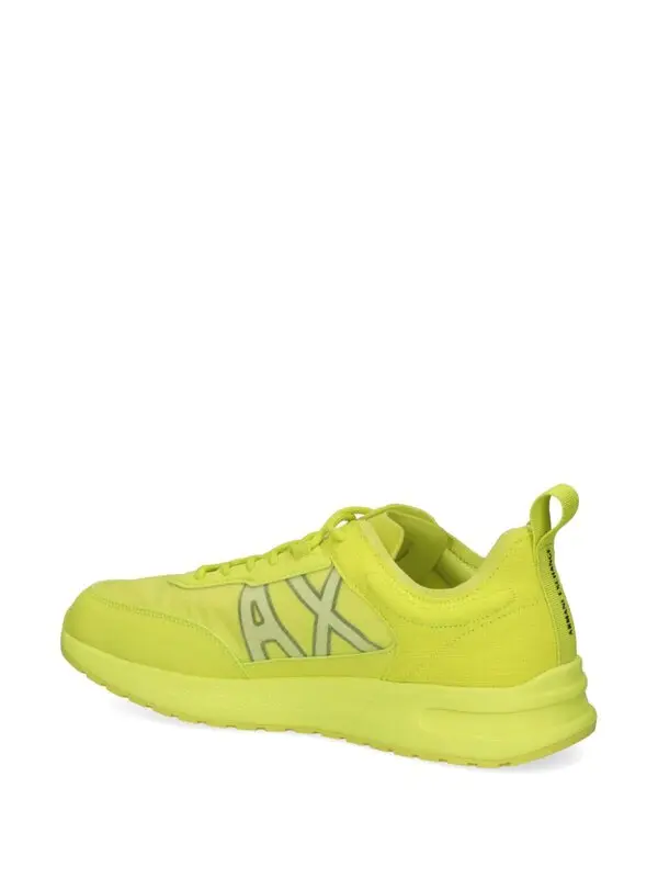 Armani Exchange Logo-print Panelled Sneakers - Yellow