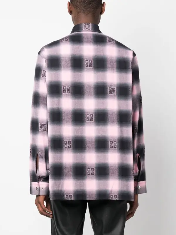 Givenchy Logo-print Plaid Flannel Shirt