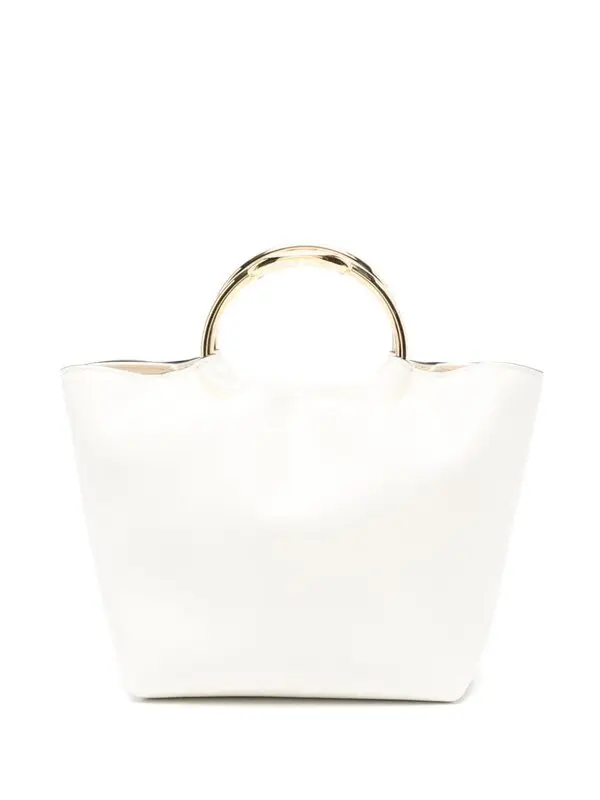 Valentino Garavani Vlogo Leather Tote - White