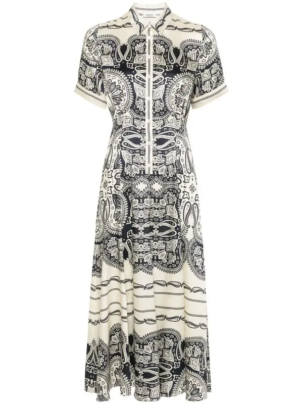 Sandro Flared Floral Midi Dress