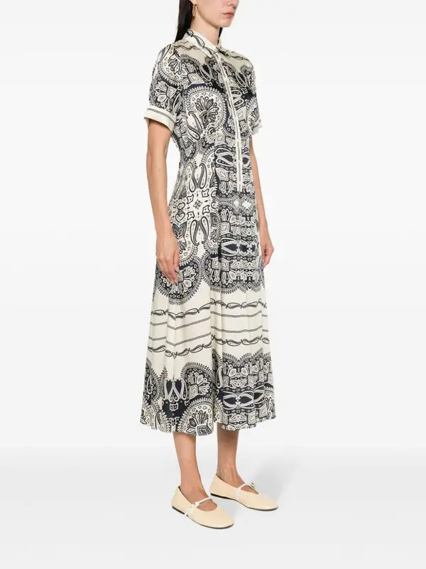 Sandro Flared Floral Midi Dress