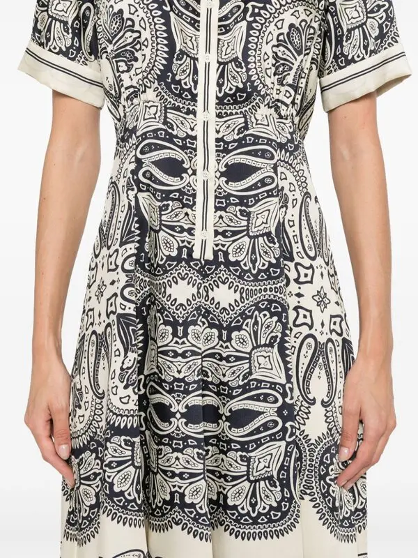 Sandro Flared Floral Midi Dress