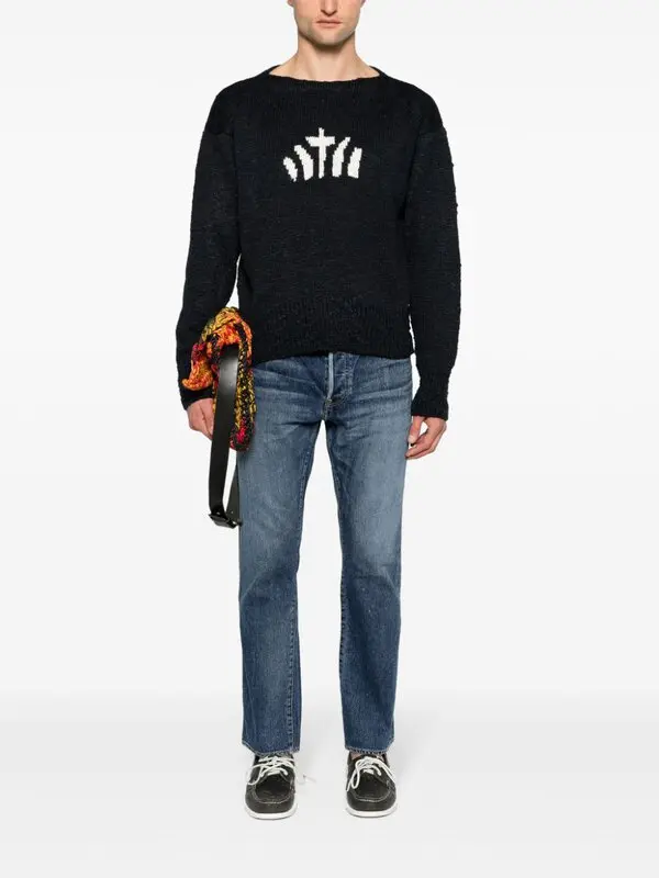 Visvim Intarsia-knit Silk-blend Jumper