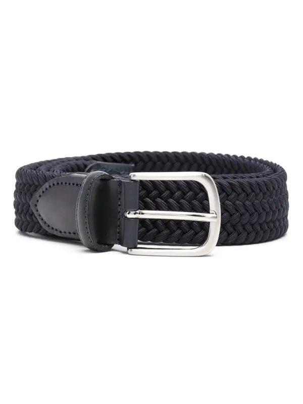 ERALDO Leather-trim Interwoven Belt - Blue