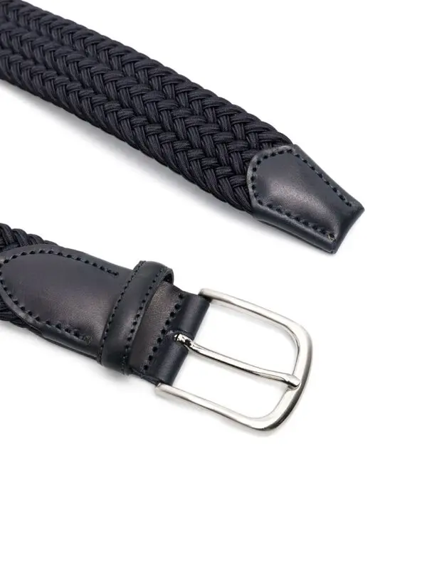 ERALDO Leather-trim Interwoven Belt - Blue