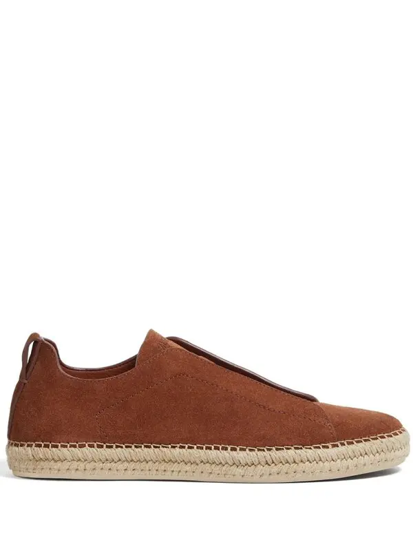Zegna Triple Stitch Suede Espadrilles