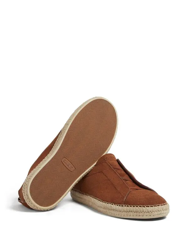 Zegna Triple Stitch Suede Espadrilles