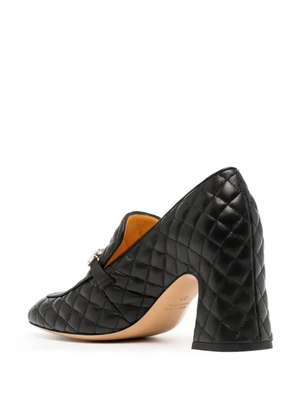 MADISON MAISON 70mm Quilted Crystal-embellished Pumps - Black