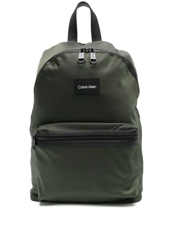 Calvin Klein Logo-patch Laptop Backpack - Green