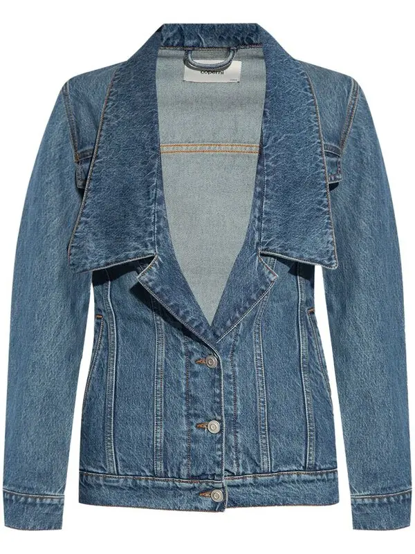 Coperni Wide-collar Denim Jacket - Blue