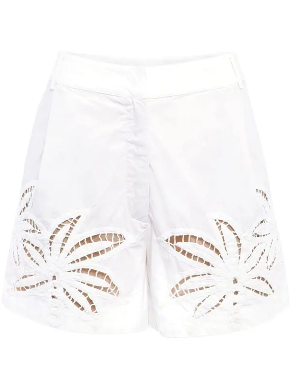 Hemant & Nandita Lani Cotton Mini Shorts - White