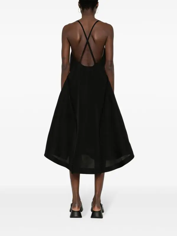 Sacai Faille Flared Midi Dress