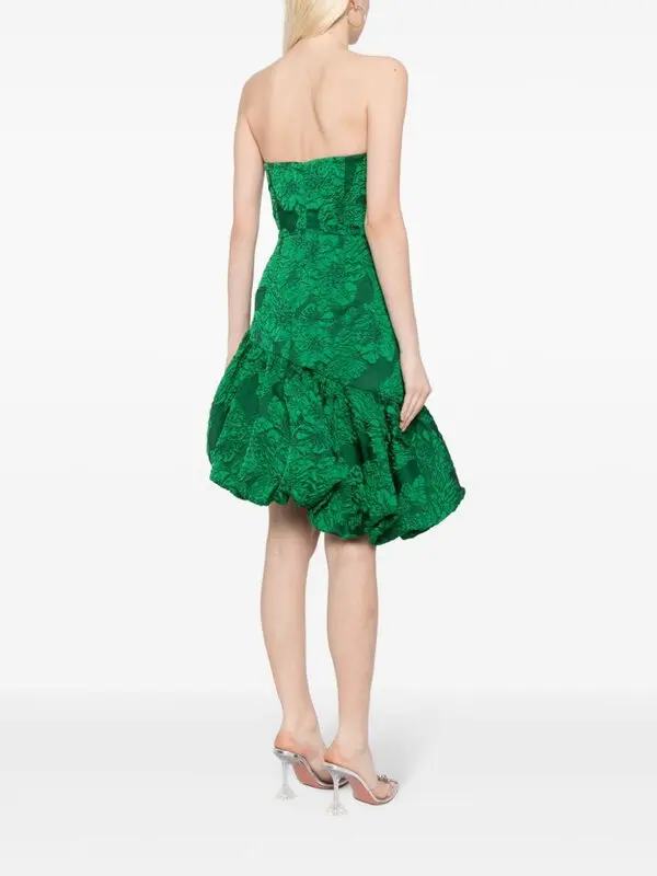 Marchesa Calathea Asymmetric Mini Dress