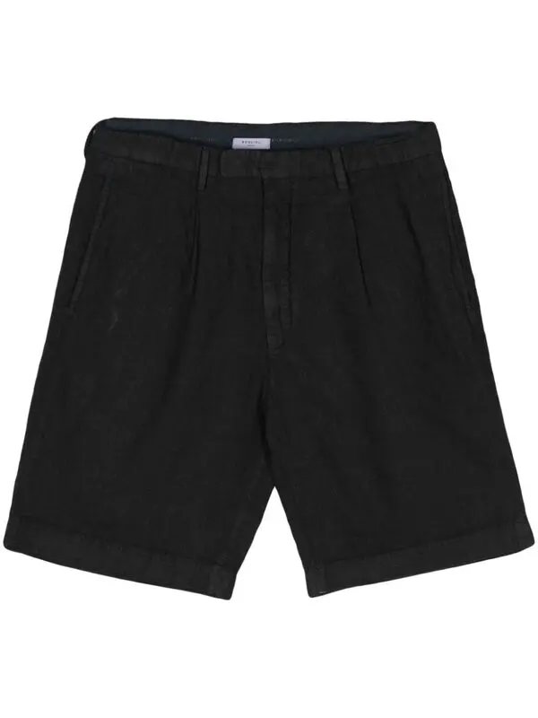 Boglioli Linen Chambray Bermuda Shorts