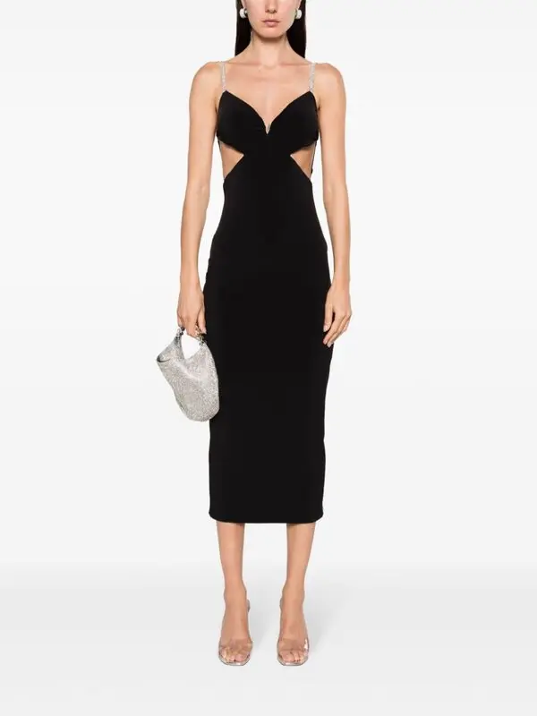 NISSA Open-back Jersey Midi Dress