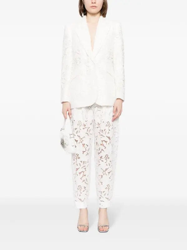 Zimmermann Natura Lace-detail Blazer - White