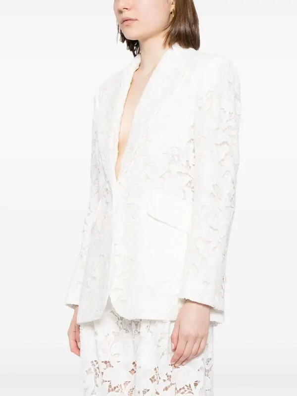 Zimmermann Natura Lace-detail Blazer - White