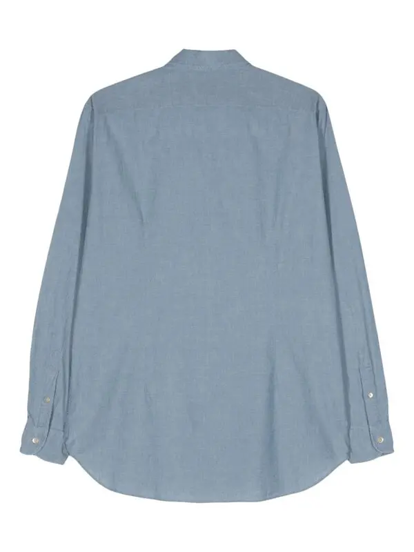 Boglioli Slub-texture Cotton Shirt - Blue