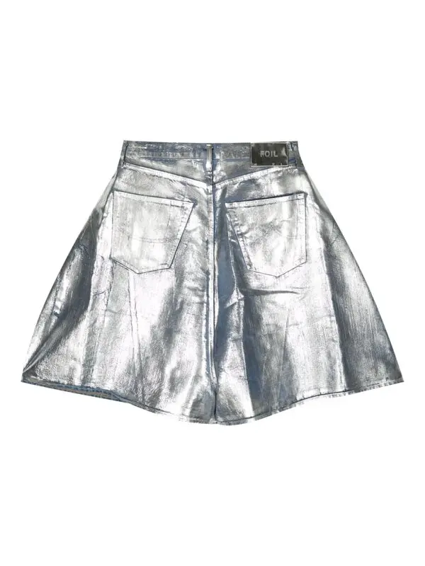 DOUBLET Metallic-finish Denim Shorts
