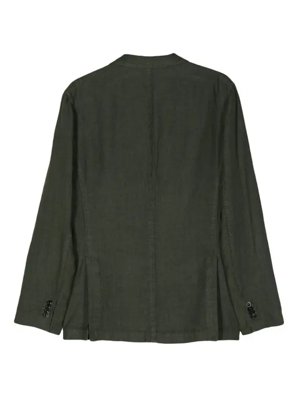 Boglioli Linen Single-breasted Blazer - Green