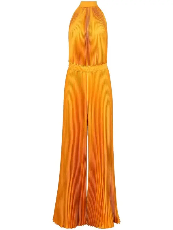 L'IDEE Cinema Pleated Jumpsuit - Orange