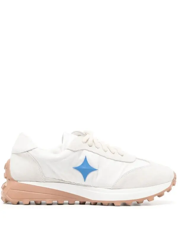 MADISON MAISON Star Suede-trimmed Sneakers - White