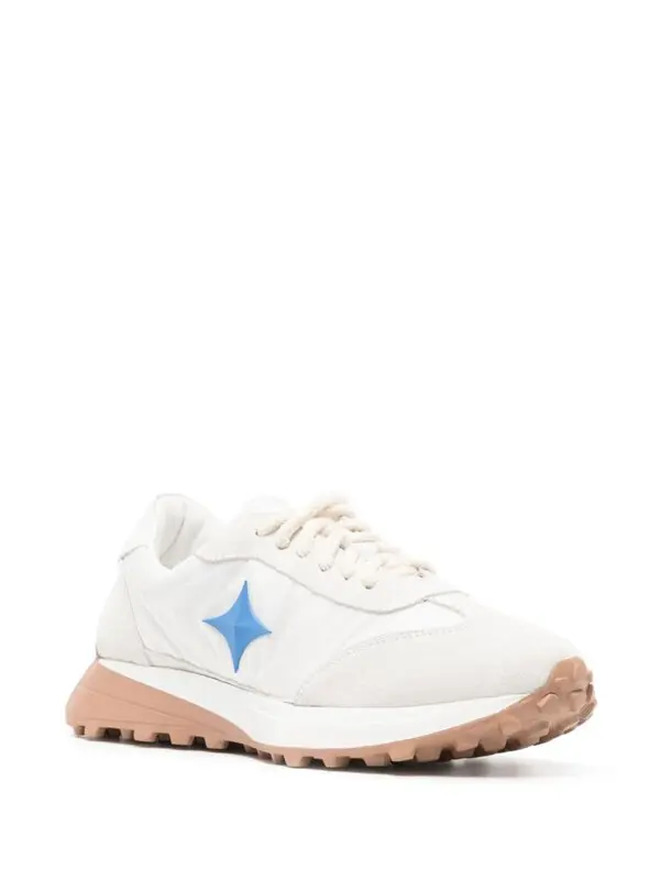 MADISON MAISON Star Suede-trimmed Sneakers - White